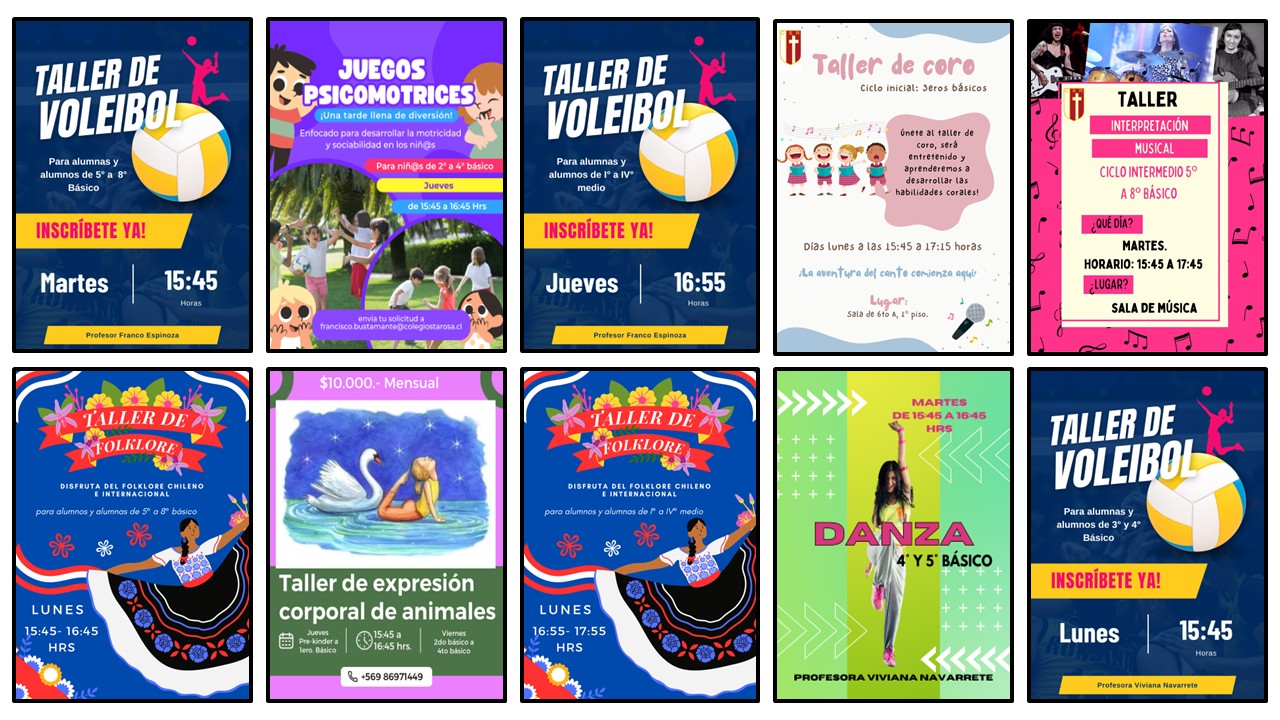 ¡Inscripción Talleres ACLE 2025! - Colegio Santa Rosa